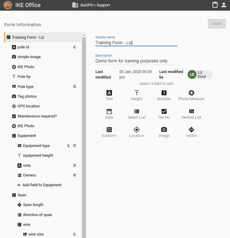 IKE Office Form Builder Walk-Through – ikeGPS Support